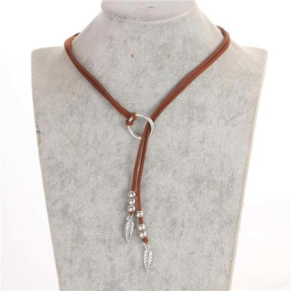 Other | Huasai Brown Suede Choker Necklace For Women Trendy Boho ...
